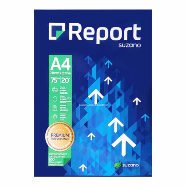 Papel Bond A4 Report 75 gramos Paquete x 500 unds - Casa de la Biblia