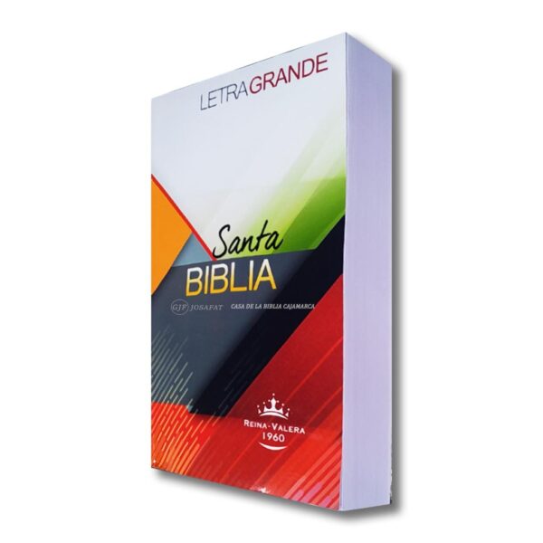 Biblia RVR1960 Personal Tapa Rústica Letra Grande 12 pts Colores QR ...